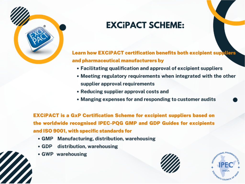 The EXCiPACT GxP Certification Scheme for excipients – IPEC India